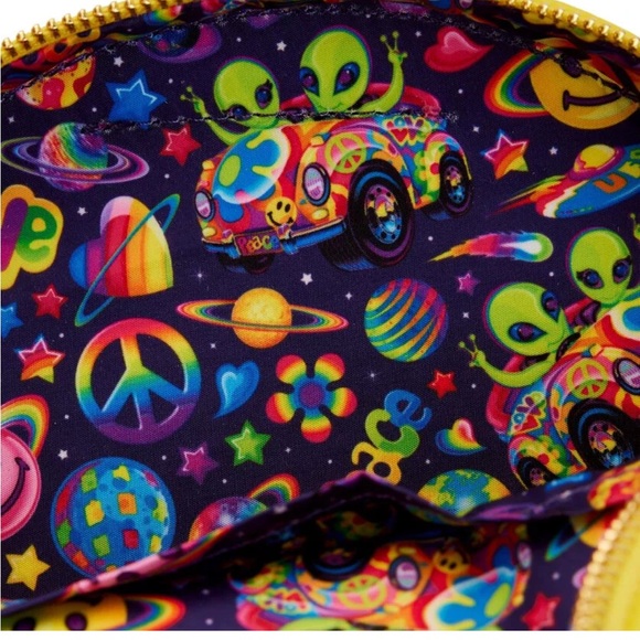 Loungefly | Bags | Loungefly Lisa Frank Yellow Rainbow Ring Saturn ...
